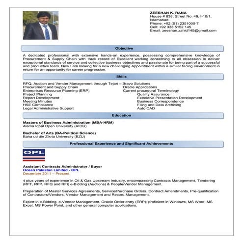 Zeeshan - Updated CV-016 | PDF