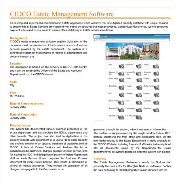 CIDCO Estate Management Software new | PDF