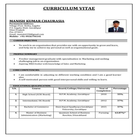 Manish CV | PDF