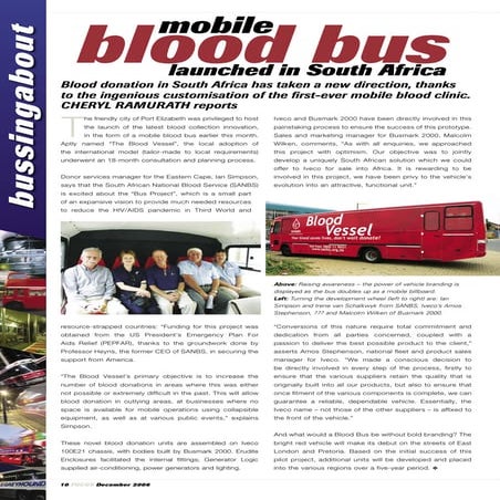 Blood Bus | PDF | Blood Disorders | Diseases and Conditions