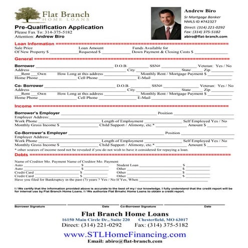 PreQualification Form | PDF