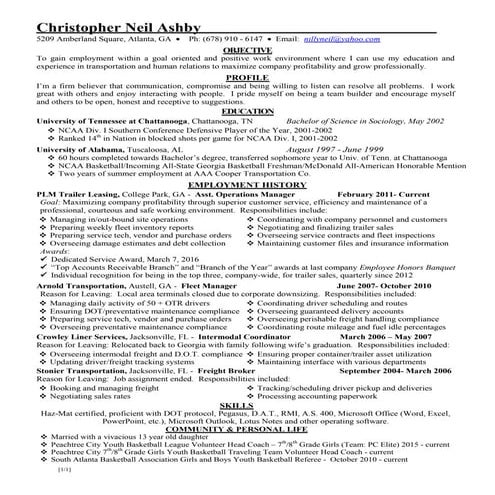 Christopher N. Ashby Resume | PDF