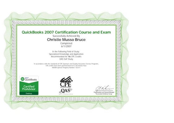 QB 2016 Desktop Certificate | PDF