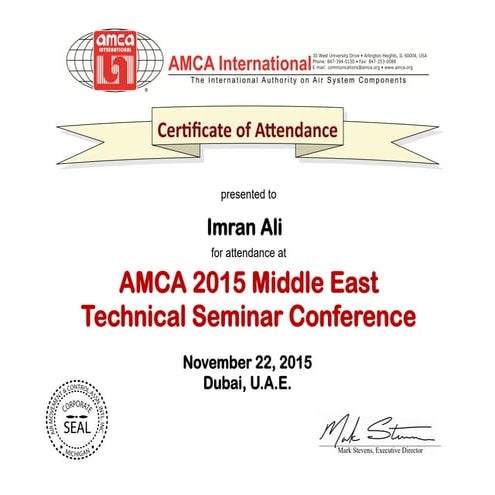 AMCA-certificate | PPT