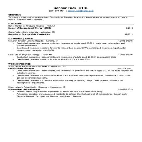 Connor Tuck Resume | DOCX