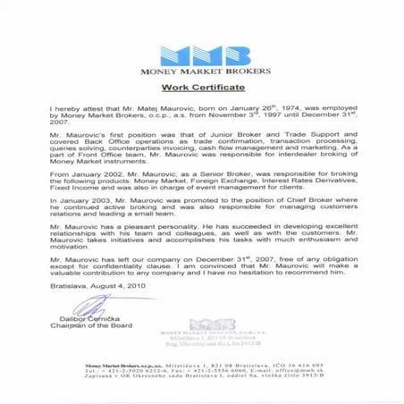 MAUROVIC_MMB_Work_Certificate | PDF