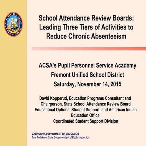 FINAL-Reducing Chronic Absenteeism PP | PPT