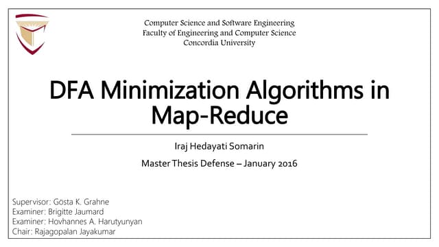 Dfa Minimization Algorithms In Map Reduce Pptx 6790
