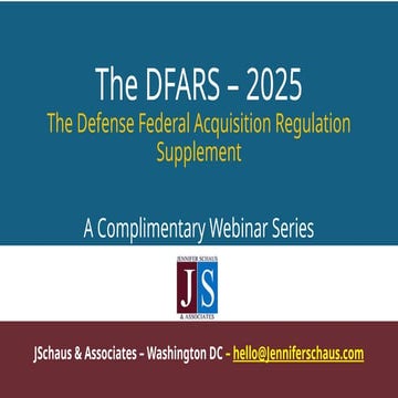 2025 - The DFARS - Part 203 - Improper Business Practices And Personal Conflicts Of Interest | PPTX