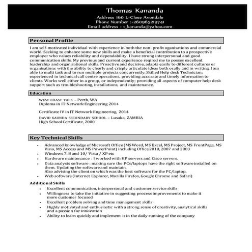 Thomas resume | DOCX