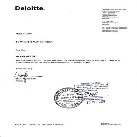 Deloitte-Work Experience | PDF