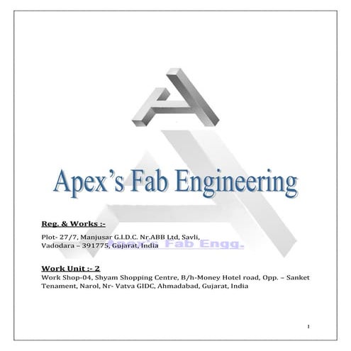 APEX'S FAB ENGG(1) | PDF