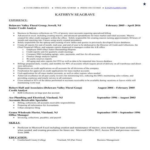 CASSIDY RESUME AS OF 9.4.15