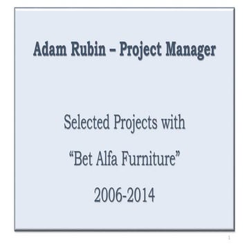 Adam Rubin - Joinery Management Portfolio | PPTX