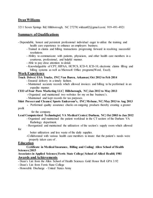 Kimberly Smith Resume aditional experience | DOCX