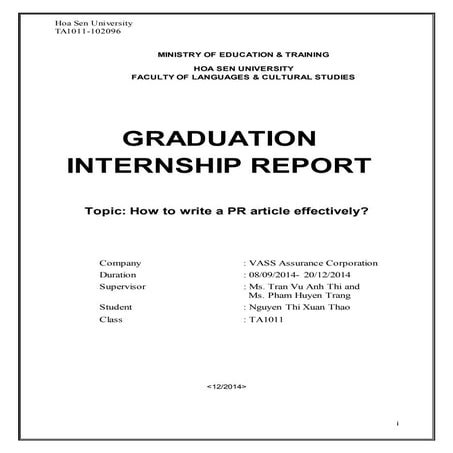 Graduation Report_2014 | PDF