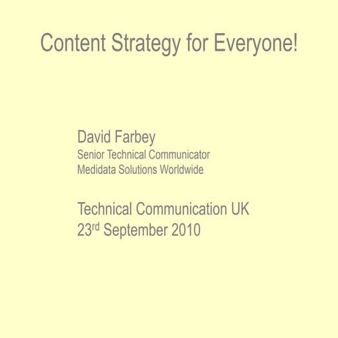 The many facets of content strategy | PDF