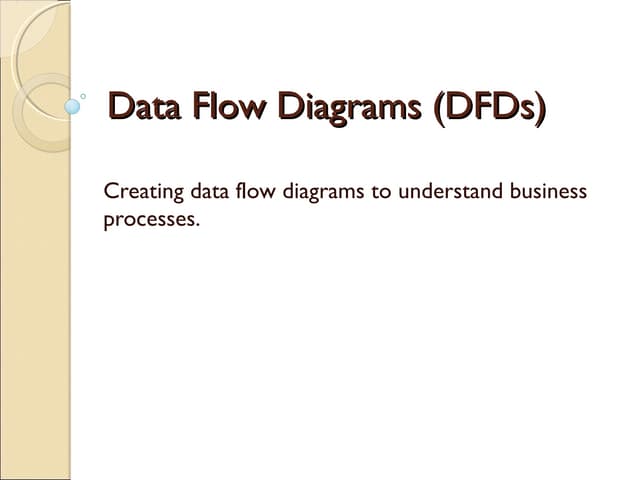 DFD(Data Flow Diagrams) and Examples | PPT