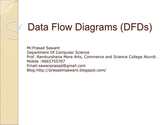 DFD(Data Flow Diagrams) and Examples | PPT