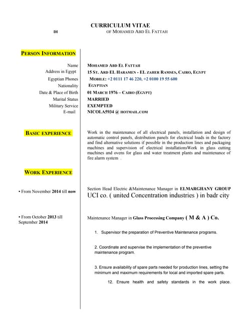 abdallah CV final | PDF