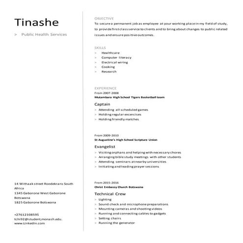 Proffesional Curriculum Vitae | DOCX