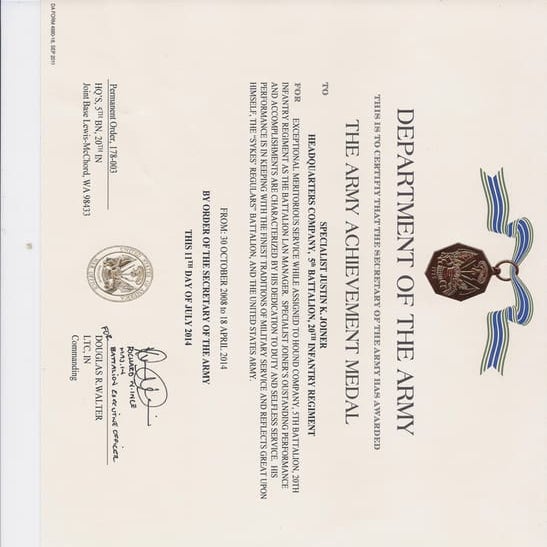 Army Achievement Award | PDF