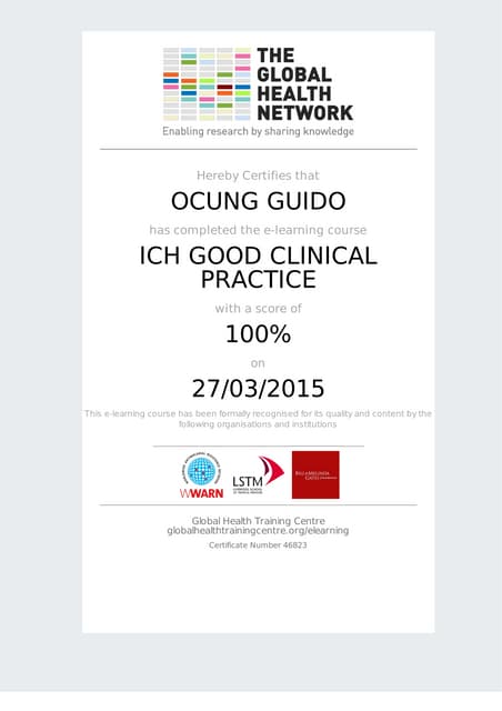 NIDA Clinical Trials Network GCP training certificate-2017 | PDF