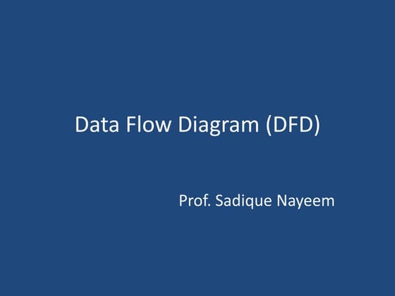 DFD(Data Flow Diagrams) and Examples | PPT