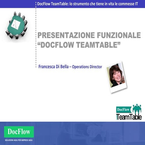 DOCFLOW TEAMTABLE: lo strumento che tiene in vita le commesse IT | PPT