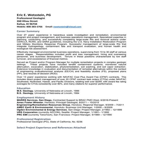 EEW 2016 short resume_1 | PDF