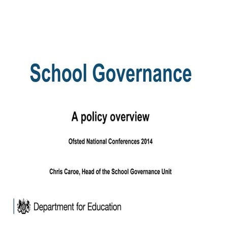 Dfe governance policy | PPT