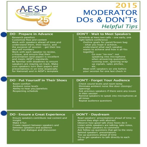 Moderator Helpful Tips | PDF | Fan Conventions | Events