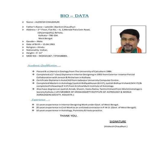 BIO DATA. | DOCX