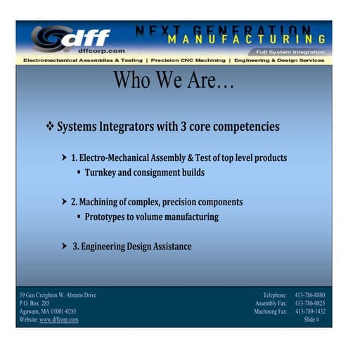 DFF Corporation Systems Integrators | PDF