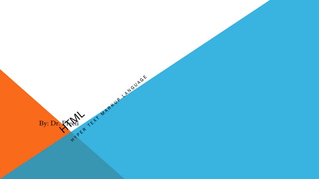 Introduction to HTML | PPTX