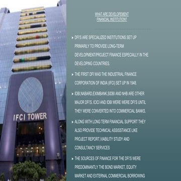 The evolution of DFI's in India. | PPTX