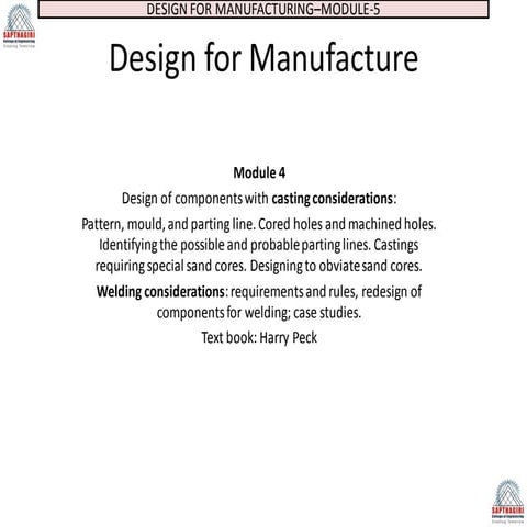 Design for Manufacturing-Module 4 | PDF