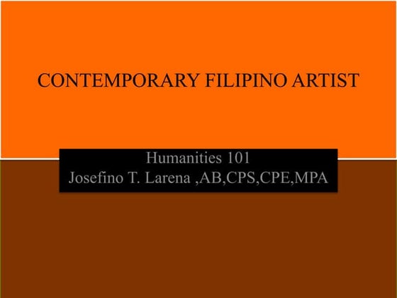 History of Philippine Arts from Pre-Colonial to Present | PPT