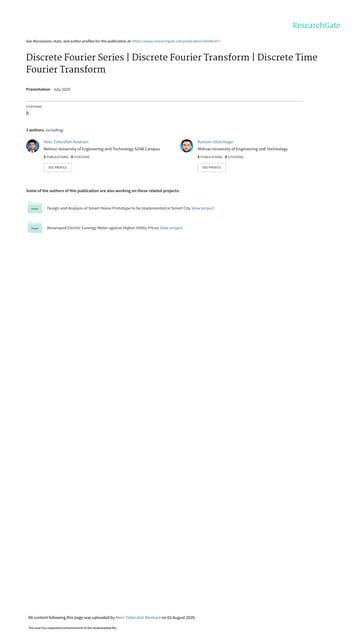 Computing Dft Using Matrix Method Pdf