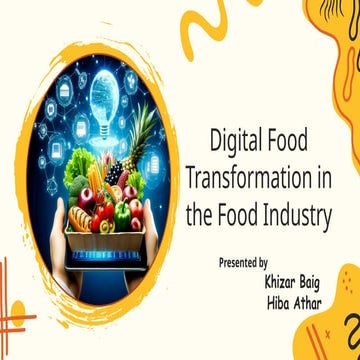 Digital transformation through food science and Technology | PPTX