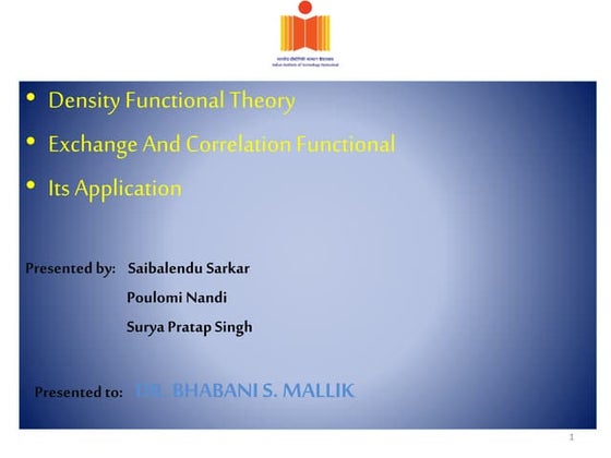 Density functional theory | PPTX | Chemistry | Science