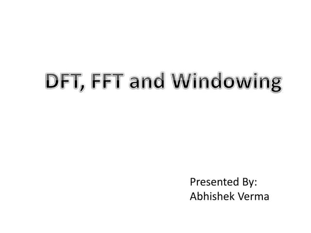 Dft and its applications | PDF