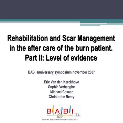 babi-20-burn-scar-and-rehabilitation-2.ppt | Physical Therapy | Wellness