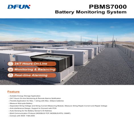 Dfun pbms7000 battery monitoring system 2021 v2.0 | PDF