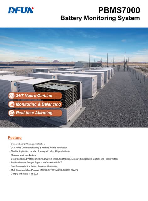 Dfun pbms6000 battery monitoring system 2021 v2.0 | PDF