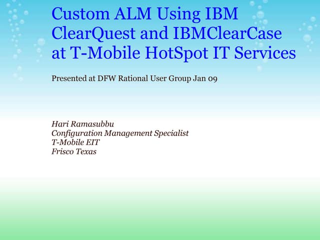 Application Life Cycle Management Ppt Computer Software And