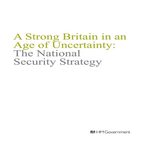 The National Security Strategy UK | PDF