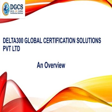 DELTA 3000GLOBAL Certification Solution | PPTX
