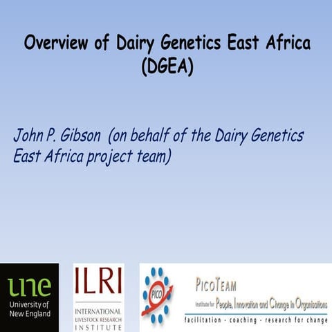 Overview of the Dairy Genetics East Africa (DGEA) project | PDF