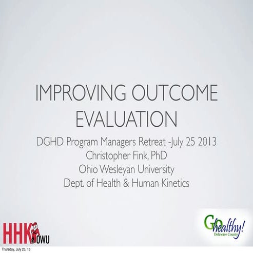 DGHD Program Manager Retreat Evaluation Presentation | PDF